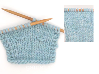 How to increase 2 stitches to 4 stitches – back and forth