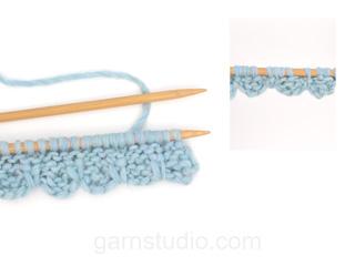 How to knit a decorative textured edge