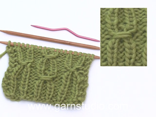 How to knit smock pattern over 1 knit, 2 purls, 1 knit
